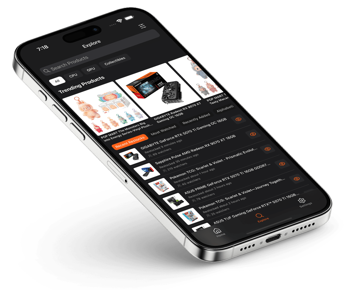 Restockd App | Real-time Restock Notifications
